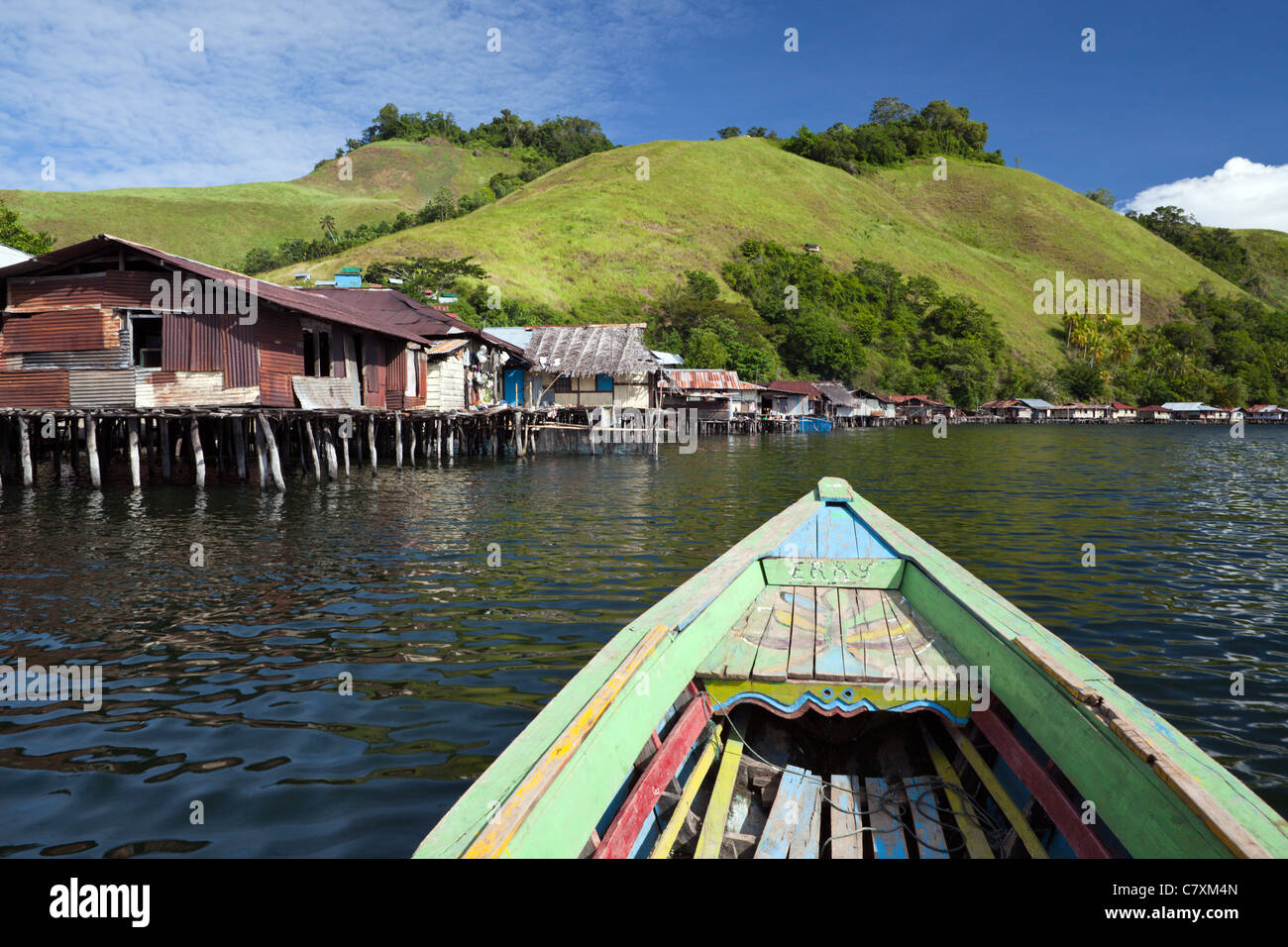 Boat Trip on Lake Sentani, Jayapura, West Papua, Indonesia Stock Photo ...