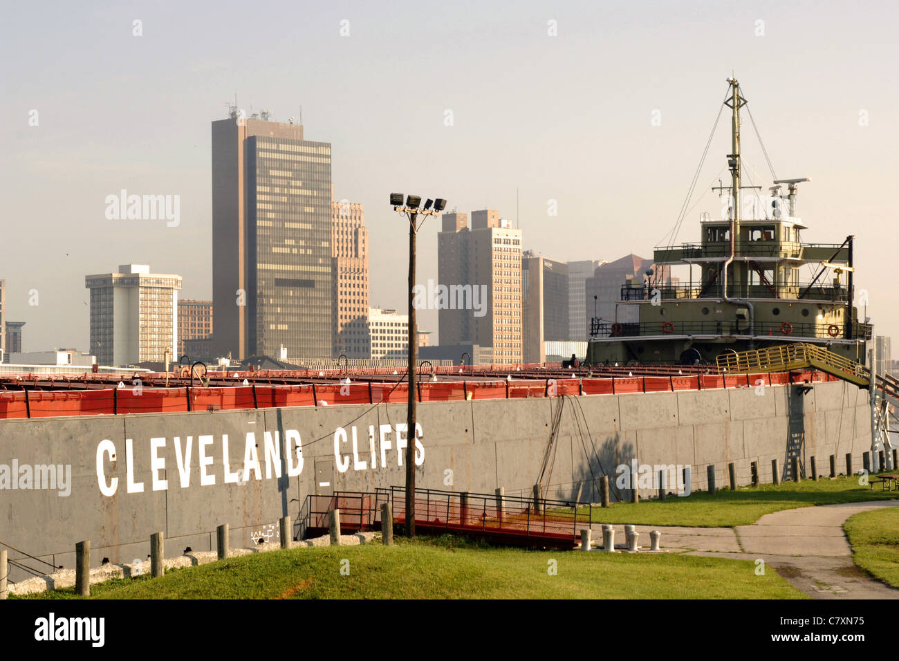S.S. Willis B. Boyer Freighter on the Maumee River Toledo Ohio Stock ...