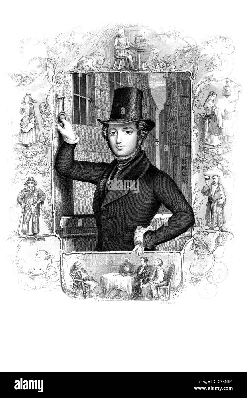Engraved gentleman Cut Out Stock Images & Pictures - Alamy