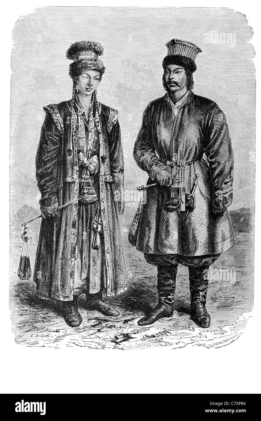 Kalmyk people Kalmyks Oirats Mongols Russia Buddhist government Stock ...