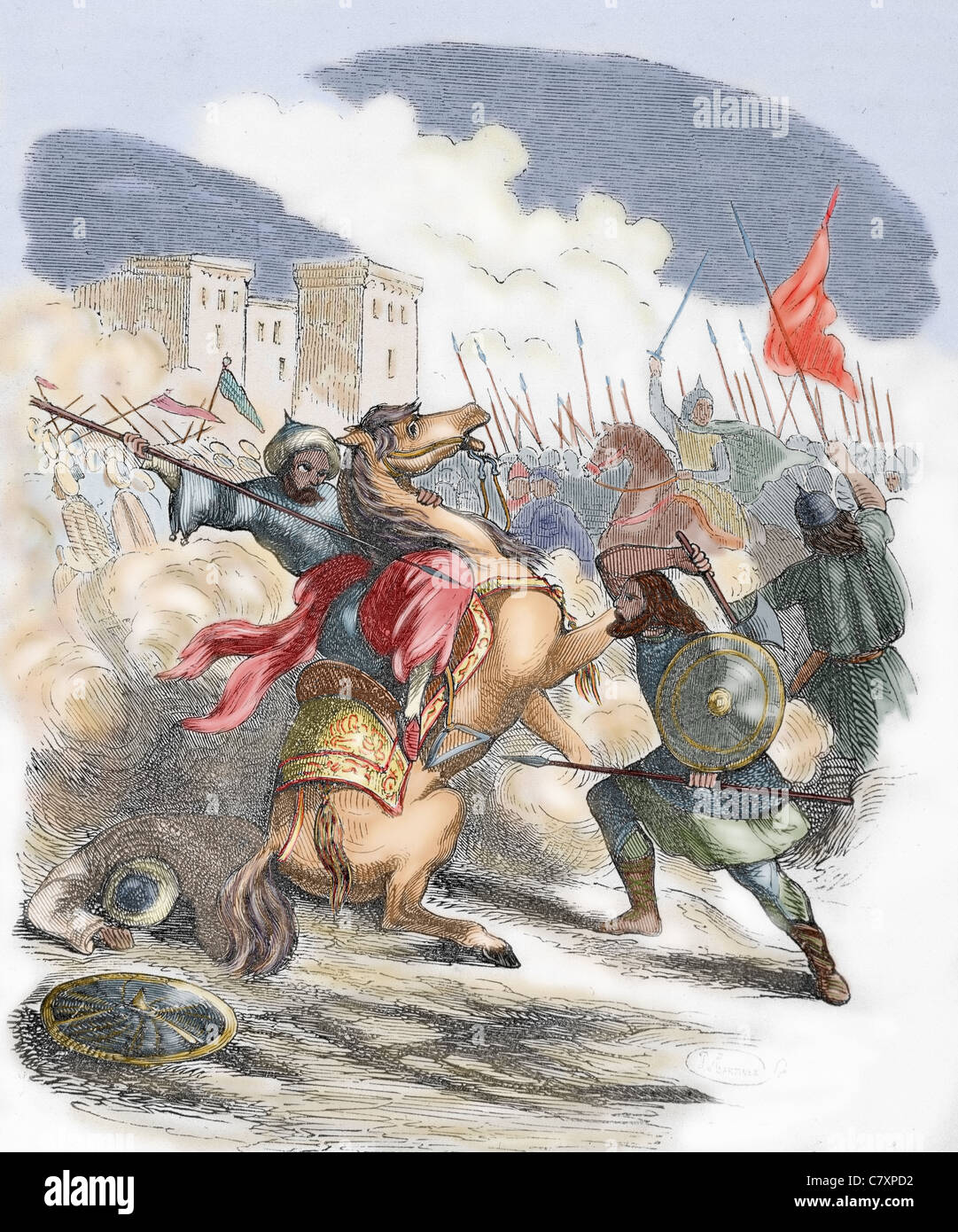 Sancho VII the Strong (1154-1234). King of Navarre (1194-1234). Battle ...