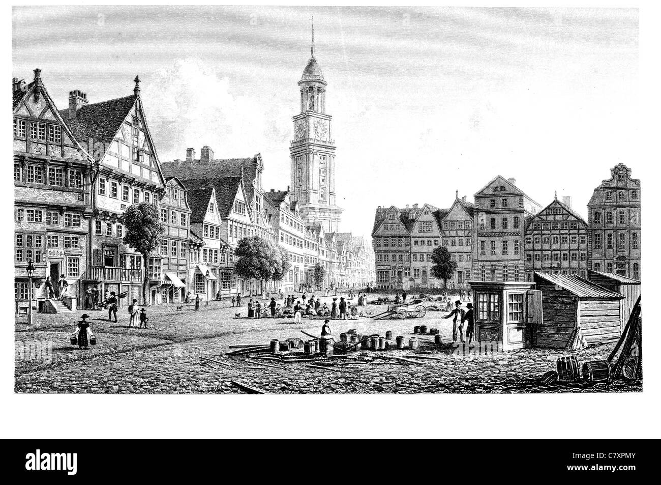 Medieval shops illustration hi-res stock photography and images - Alamy