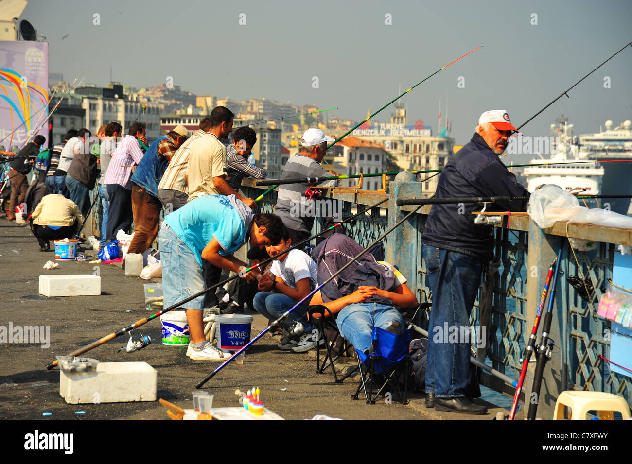 Turkish men fishing hi-res stock photography and images - Alamy