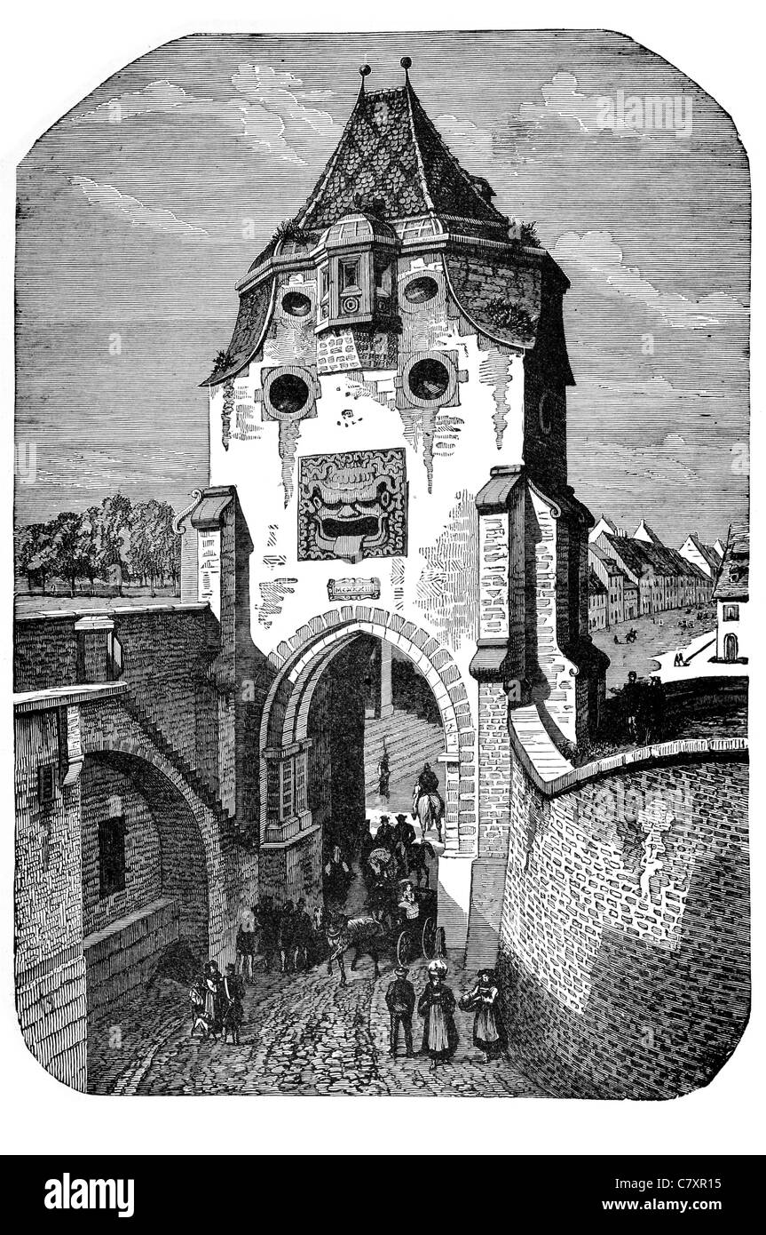 the national gate The Arc de Triomphe Triumphal arch entrance town ...