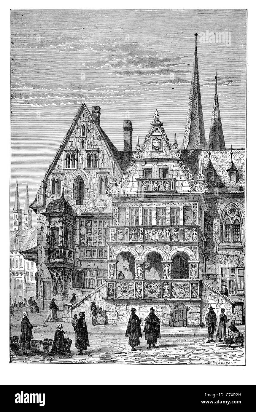 Historical old town half Cut Out Stock Images & Pictures - Alamy