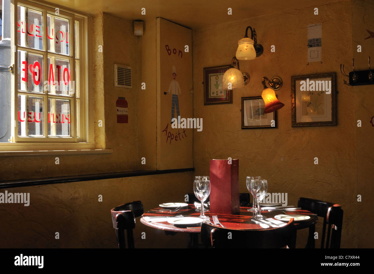 Interior of Cafe Rouge French restaurant Stock Photo - Alamy