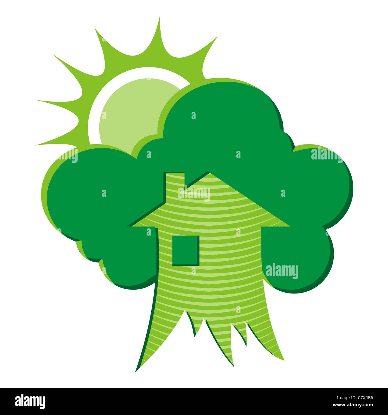 Green house environmental symbol Stock Photo - Alamy