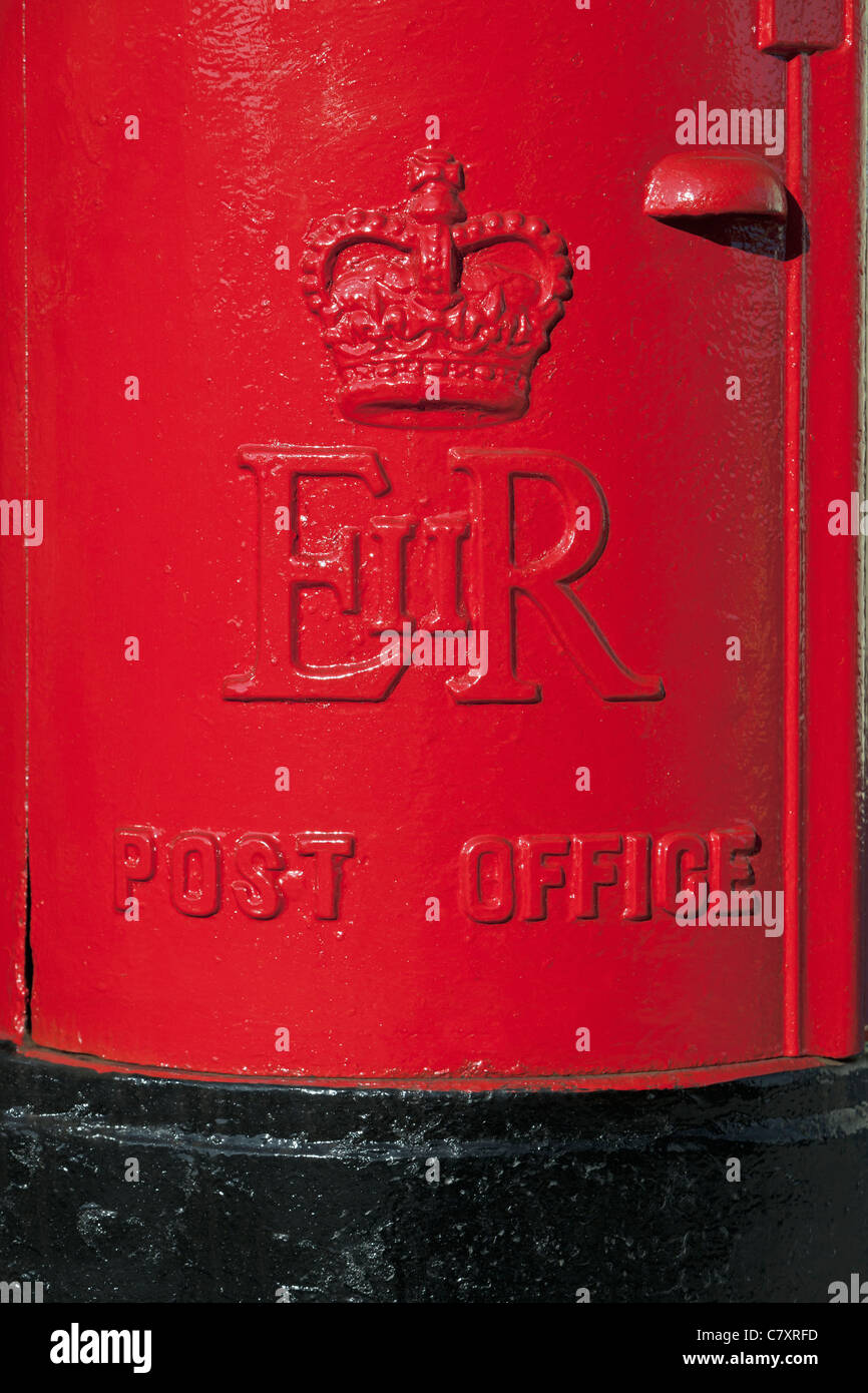 The front of a red Royal Mail post box, UK Stock Photo - Alamy