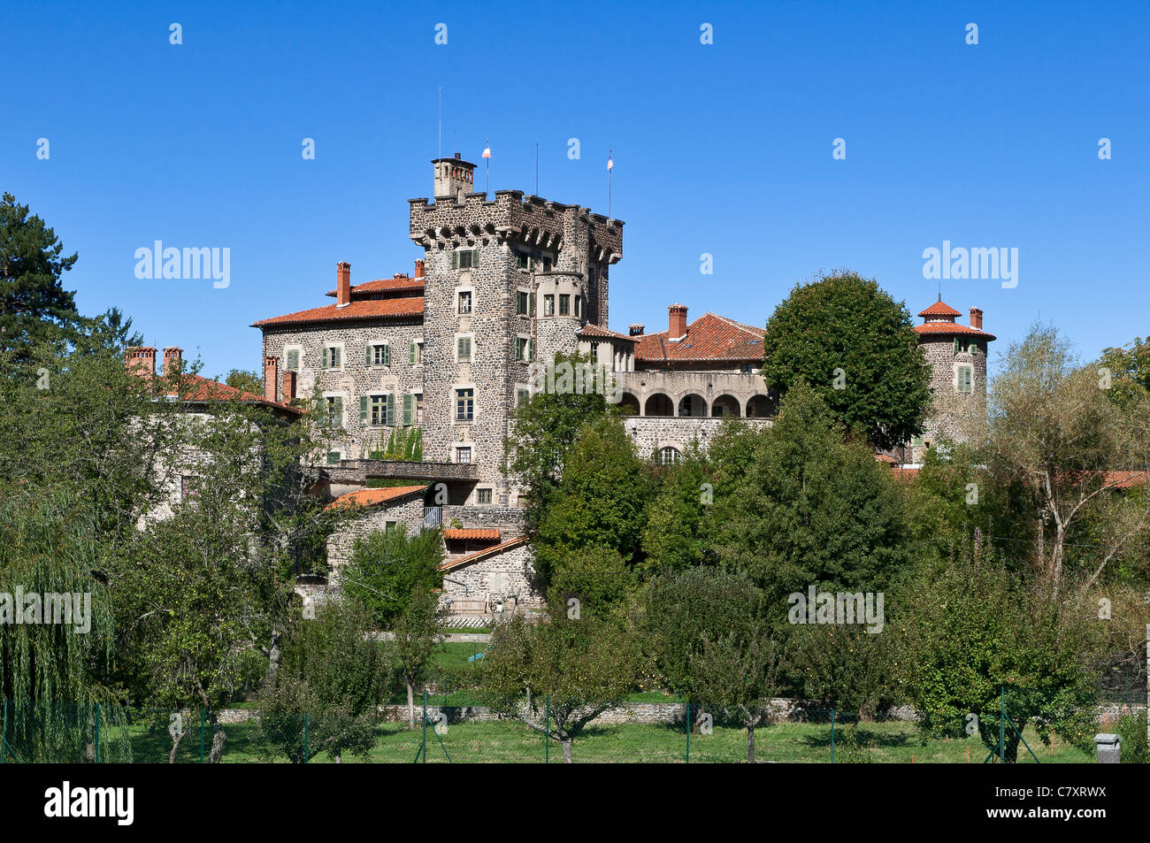 Castle Chavaniac-Lafayette Stock Photo - Alamy