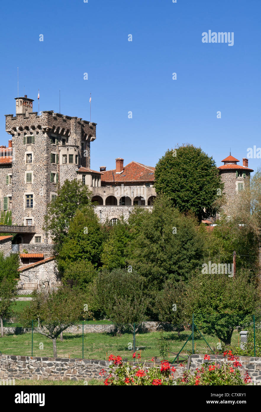 Castle Chavaniac-Lafayette Stock Photo - Alamy