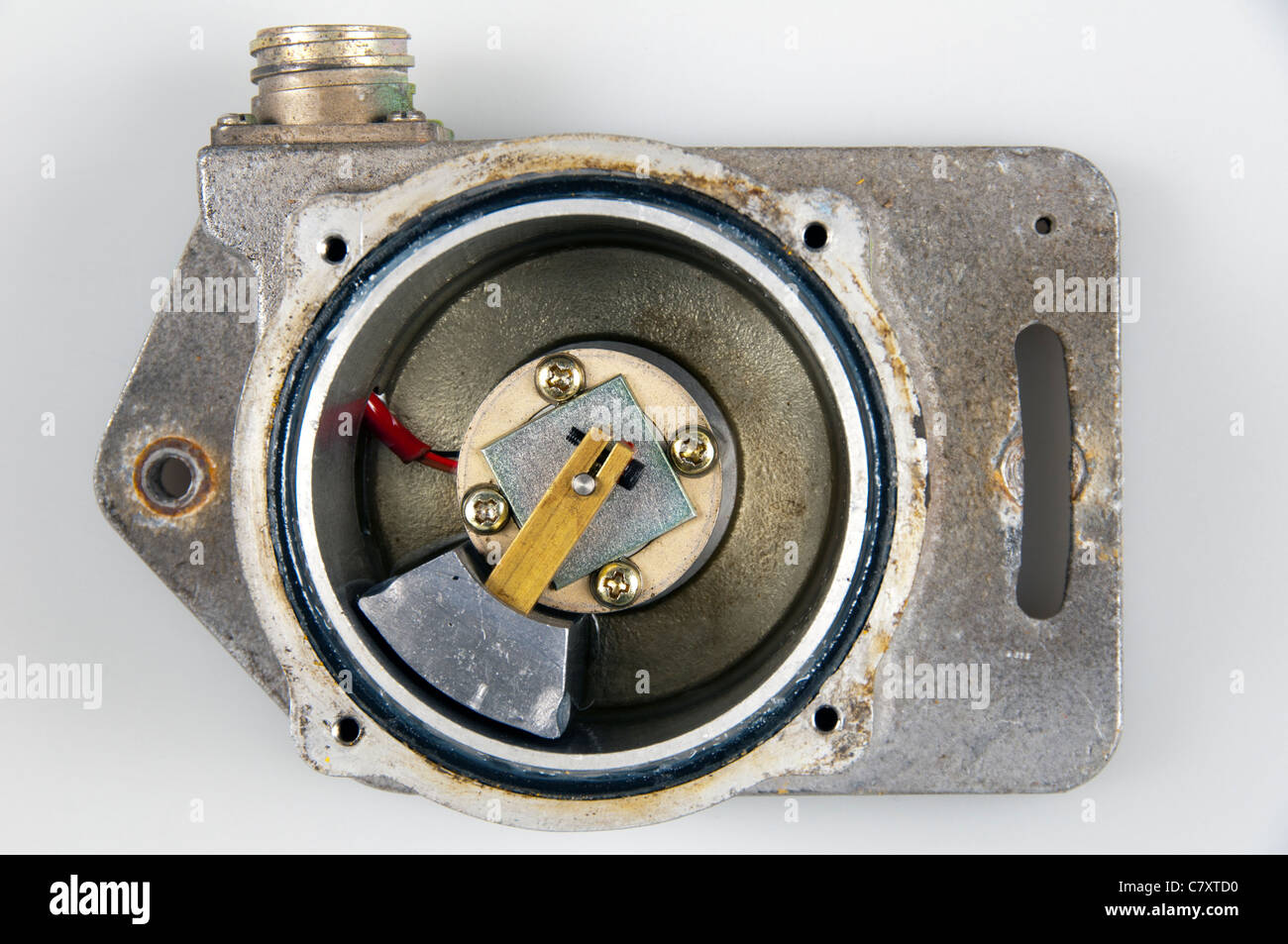 Low torque potentiometer with a weighted pendulum in a sealed housing ...