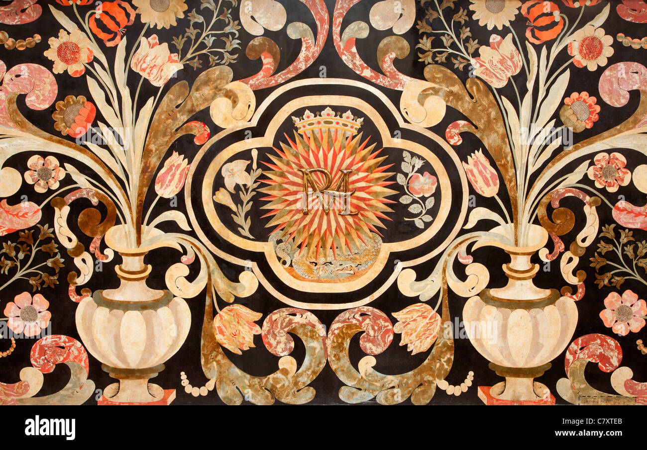 Milan - stone mosaic from San Alessandro church Stock Photo - Alamy