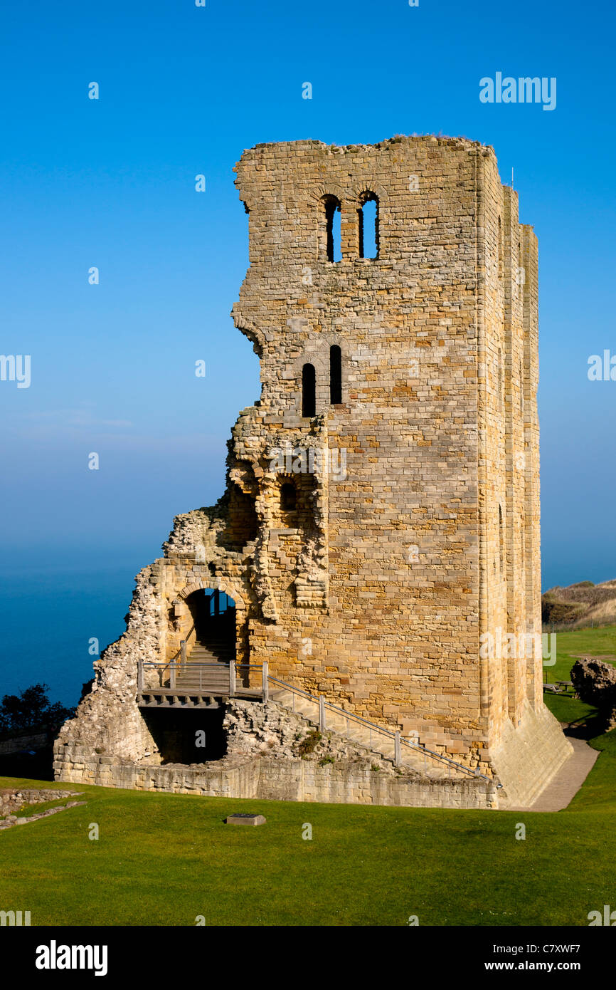 The Norman Keep, Scarborough Castle Stock Photo - Alamy