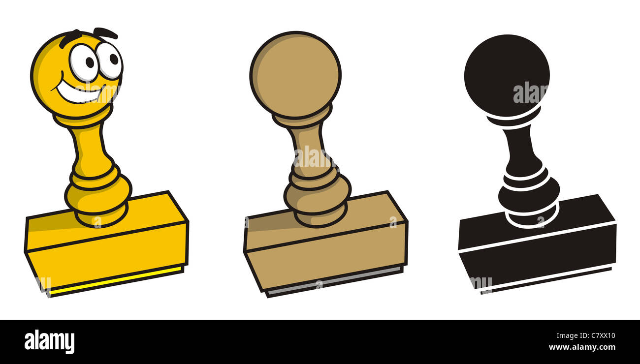 Rubber stamp in office Cut Out Stock Images & Pictures - Alamy