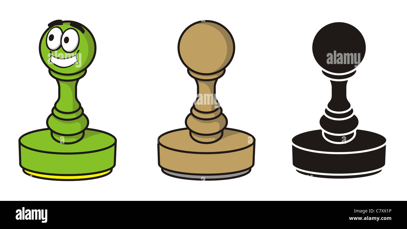 Round rubber stamp in three styles Stock Photo - Alamy