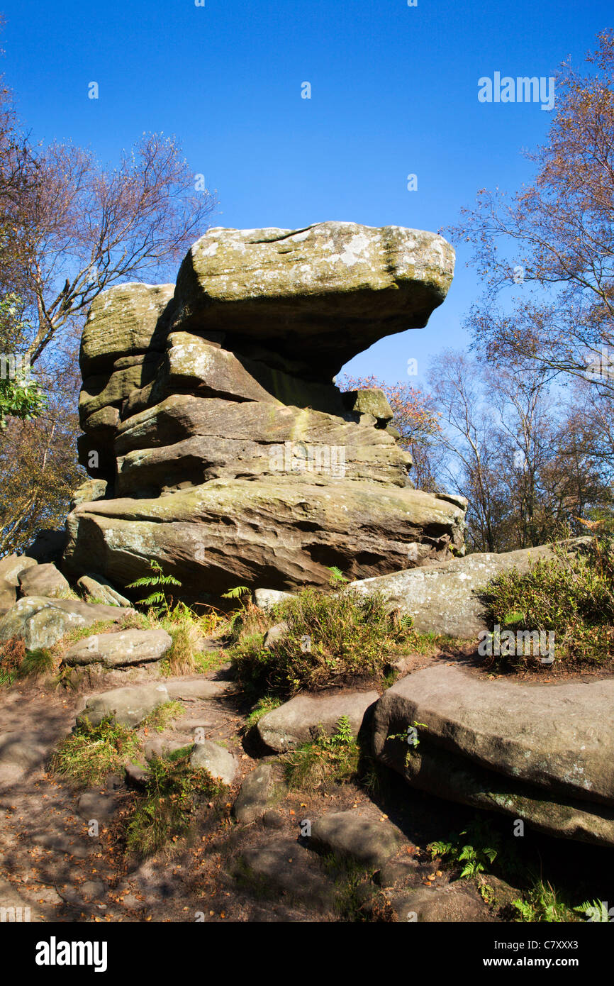 Rock Formation at Brimham Rocks North Yorkshire England Stock Photo - Alamy