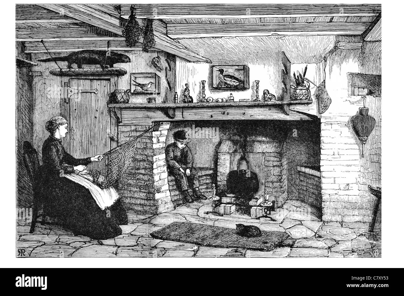 Fisherman victorian period hi-res stock photography and images - Alamy