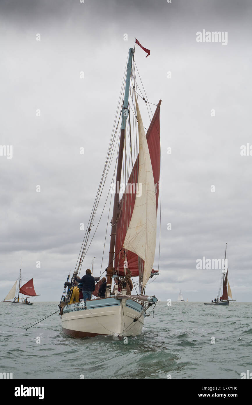 Oyster boat taking part in West Mersea Oyster Festival Stock Photo - Alamy