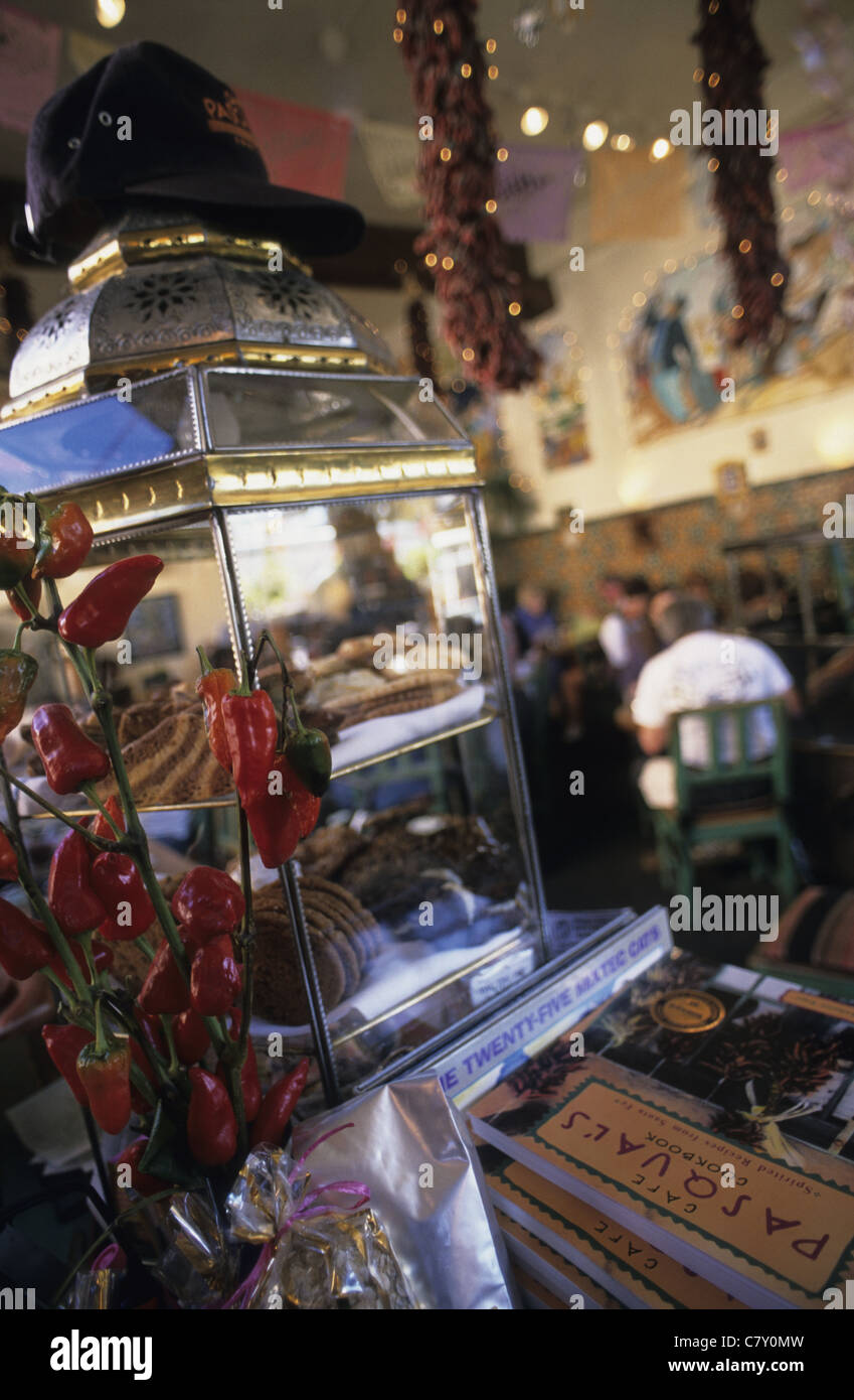 New Mexico, Santa Fe, Cafe Pasqual Stock Photo - Alamy
