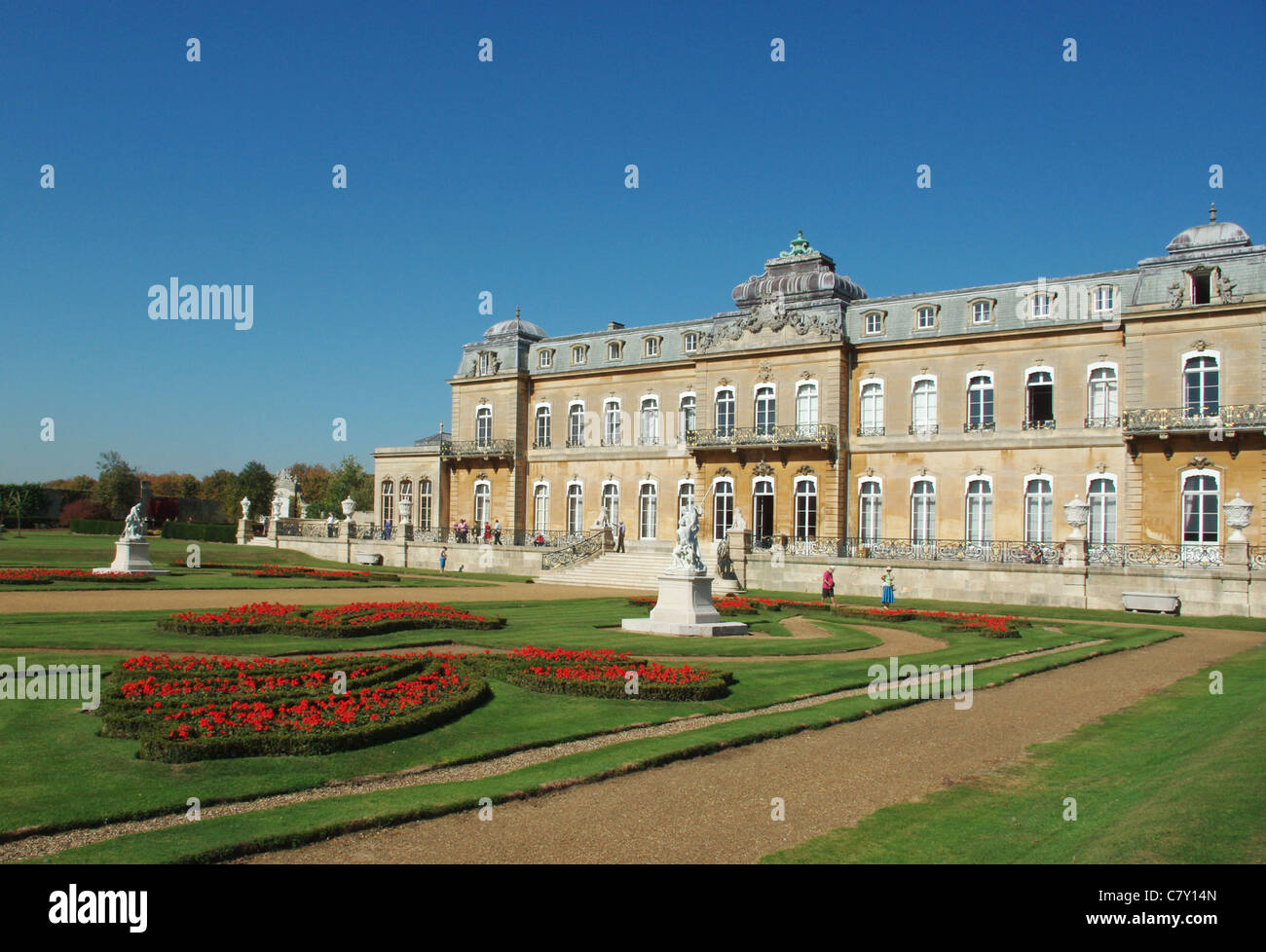 Exterior of the mansion at Wrest Park. Silsoe, Bedfordshire, UK Stock ...