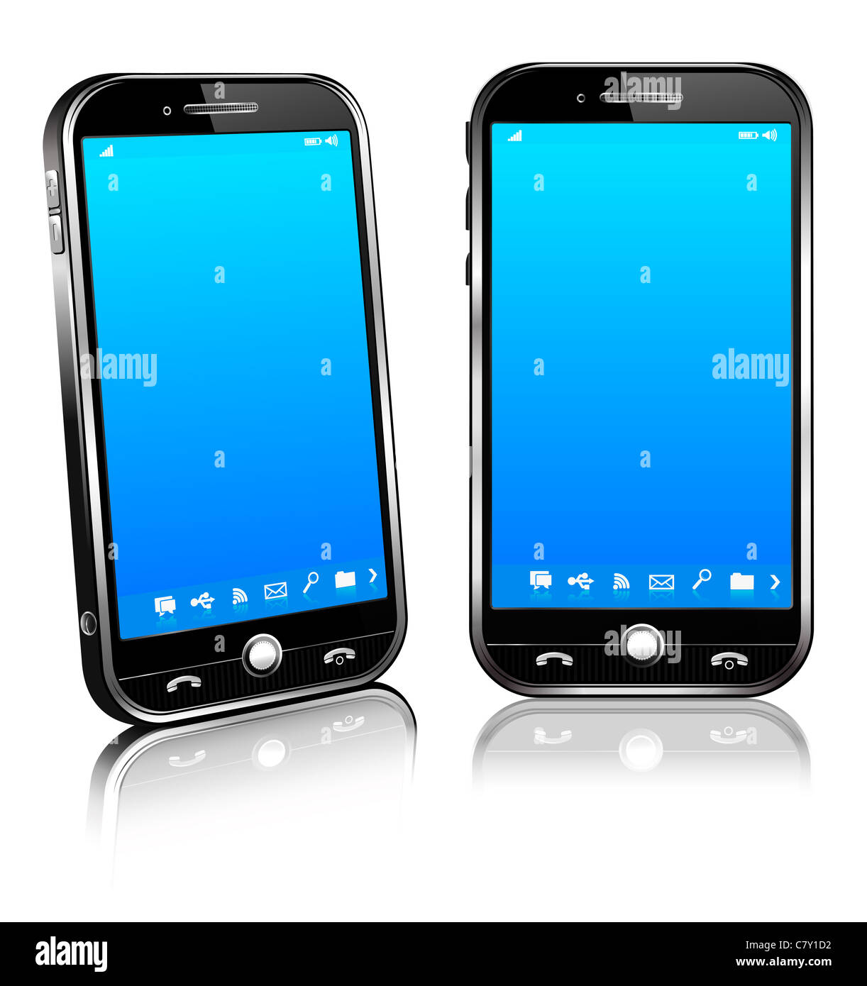 Cell Smart Mobile Phone 3D and 2D Stock Photo - Alamy