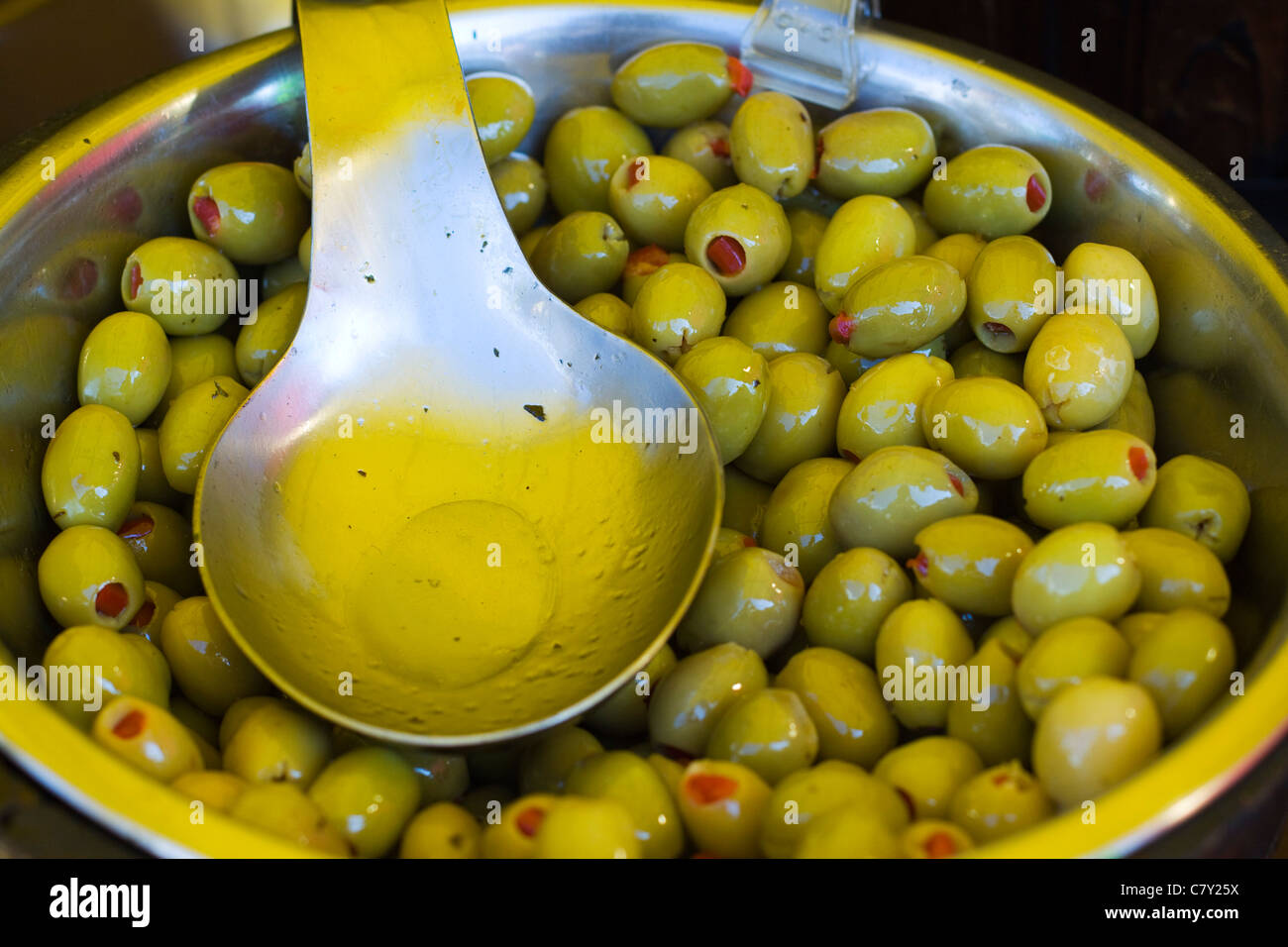 Green and black olives Olive Olea europaea Stock Photo - Alamy