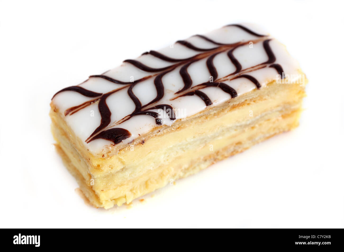 Mille-feuille Chocolate layer cake Stock Photo - Alamy