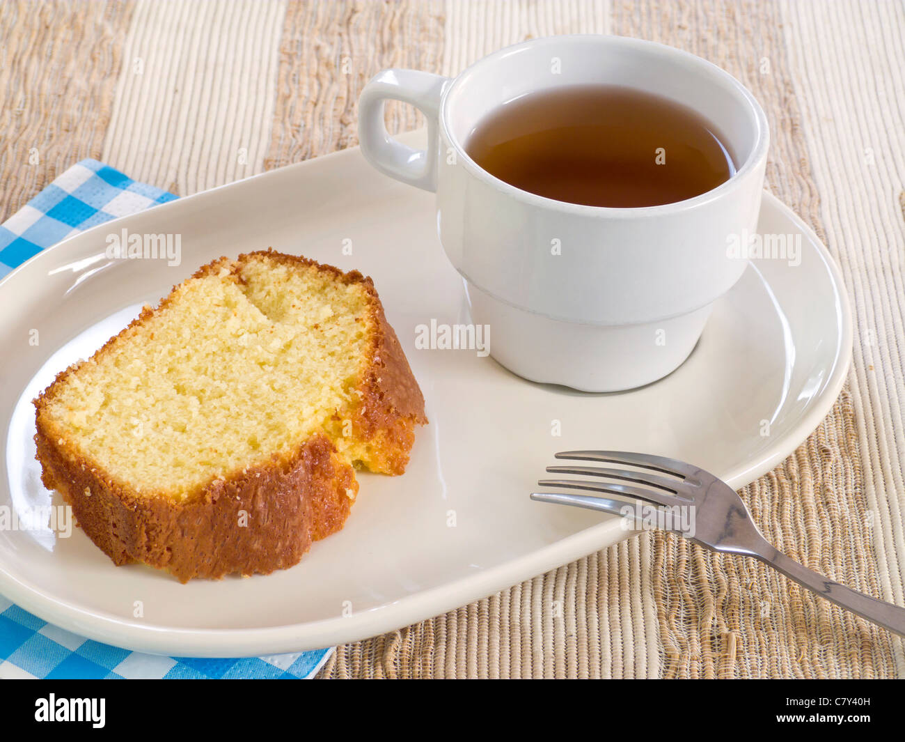 Cake with Beverage Stock Photo - Alamy