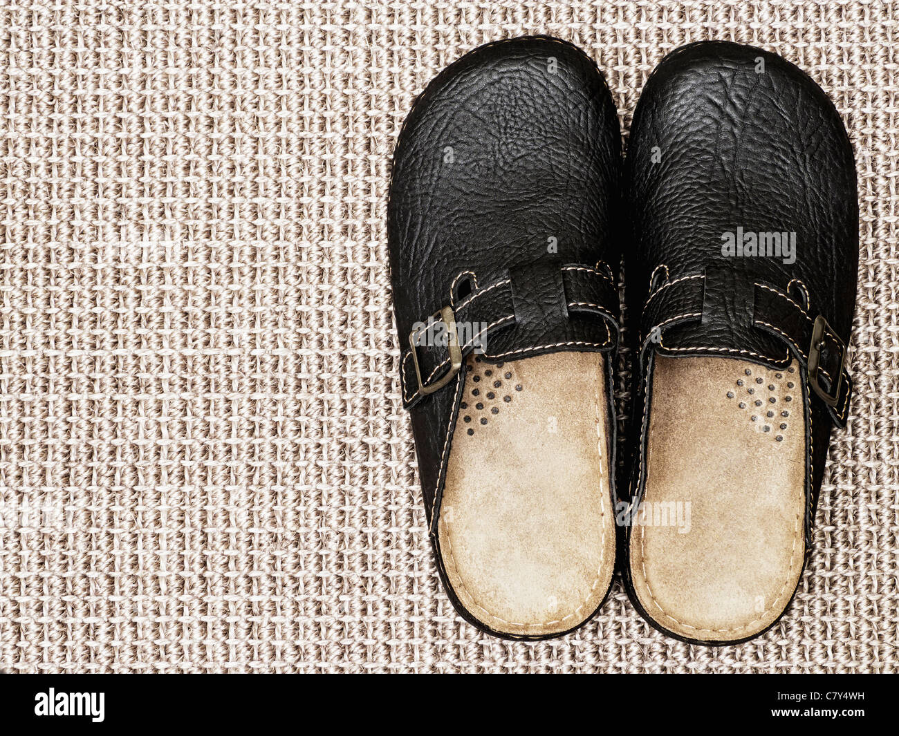 Black slippers hi-res stock photography and images - Alamy
