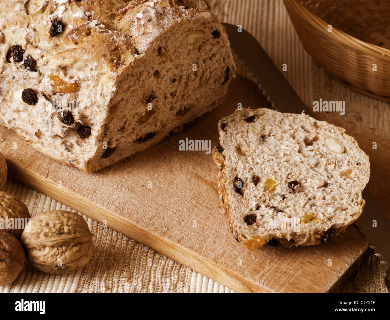 Sliced whole wheat raisin bread hi-res stock photography and images - Alamy