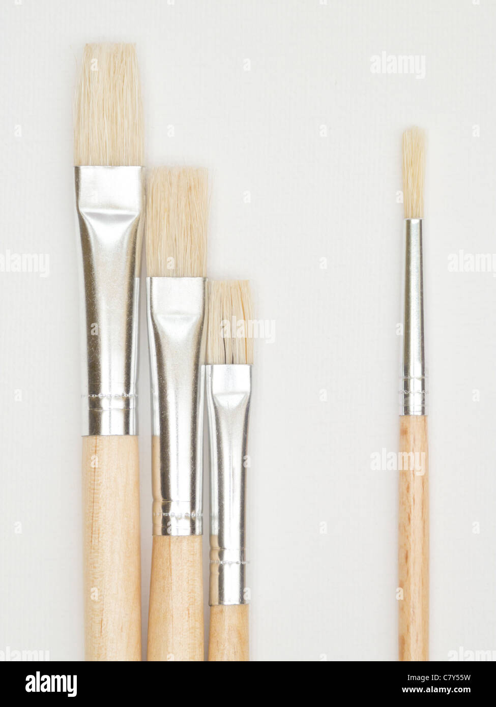 Paint Brushes on Canvas Stock Photo - Alamy