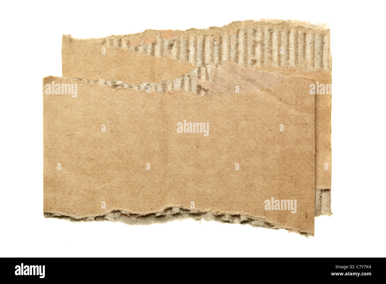 Scrap of cardboard isolated over the white background Stock Photo - Alamy
