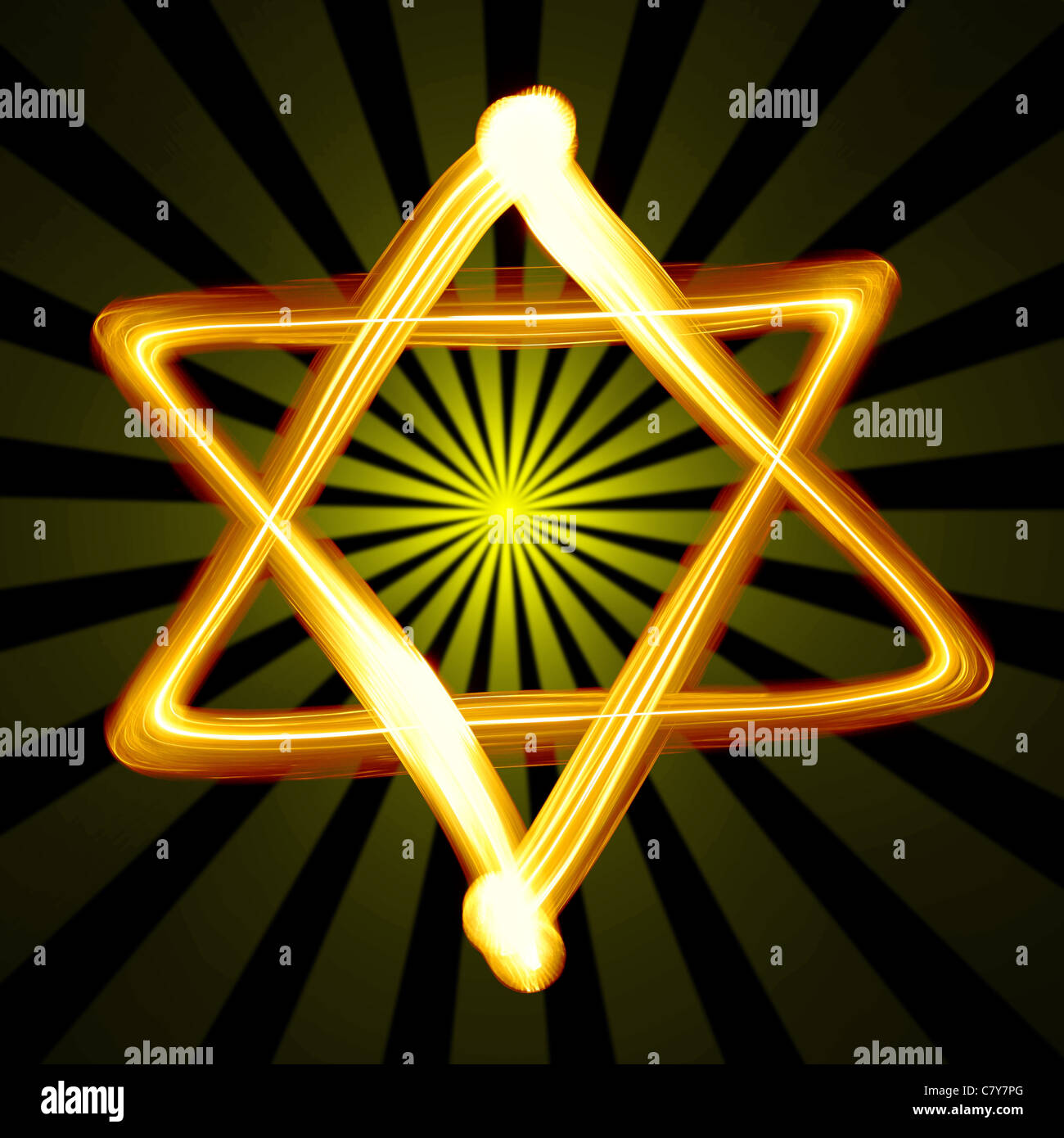 Star of David created by light close-up Stock Photo - Alamy