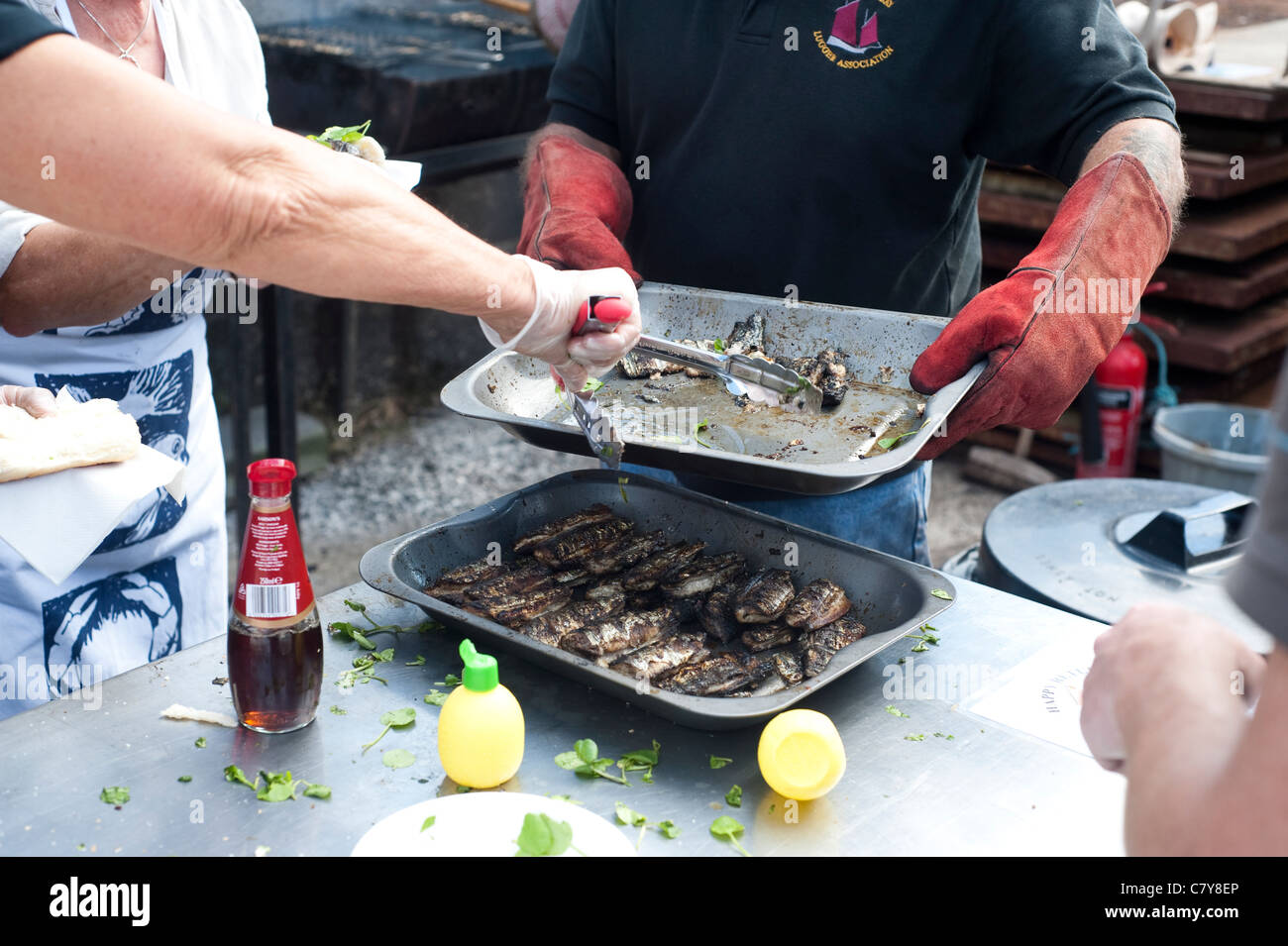 Newlyn, Cornwall, UK - Fish food festival Stock Photo - Alamy