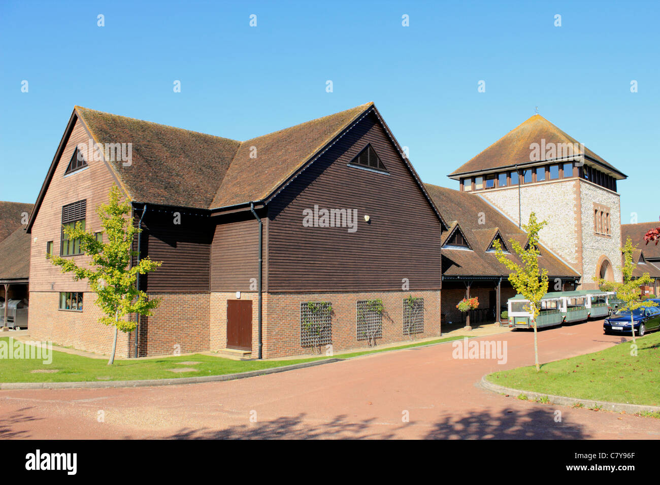 Denbies Estate vineyard and winery on the chalk slopes of the north ...