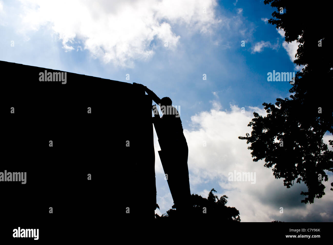 Silhouetted against blue sky hi-res stock photography and images - Alamy