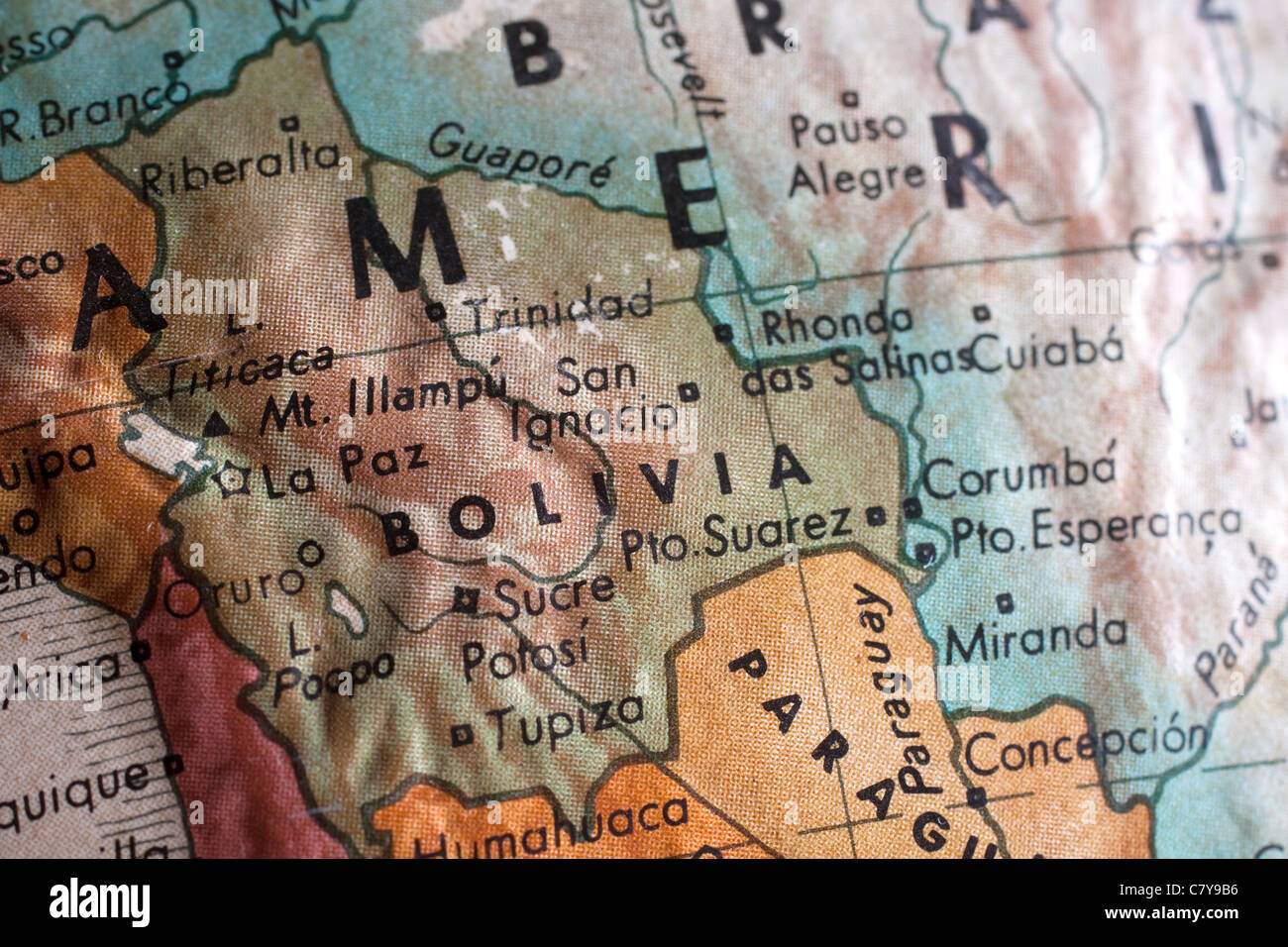 Bolivia map oruro hi-res stock photography and images - Alamy