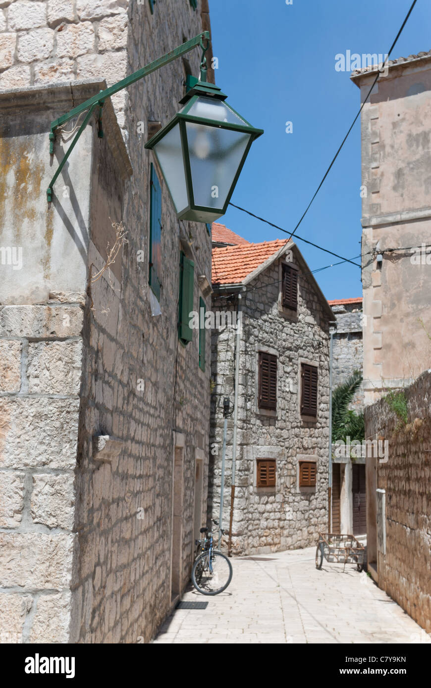 the croatian city of stari grad on hvar in the adriatic sea Stock Photo ...