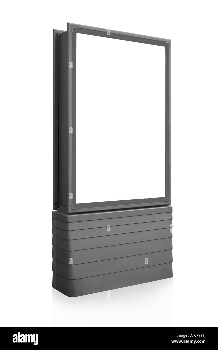 Blank vertical billboard sign isolated on white Stock Photo - Alamy