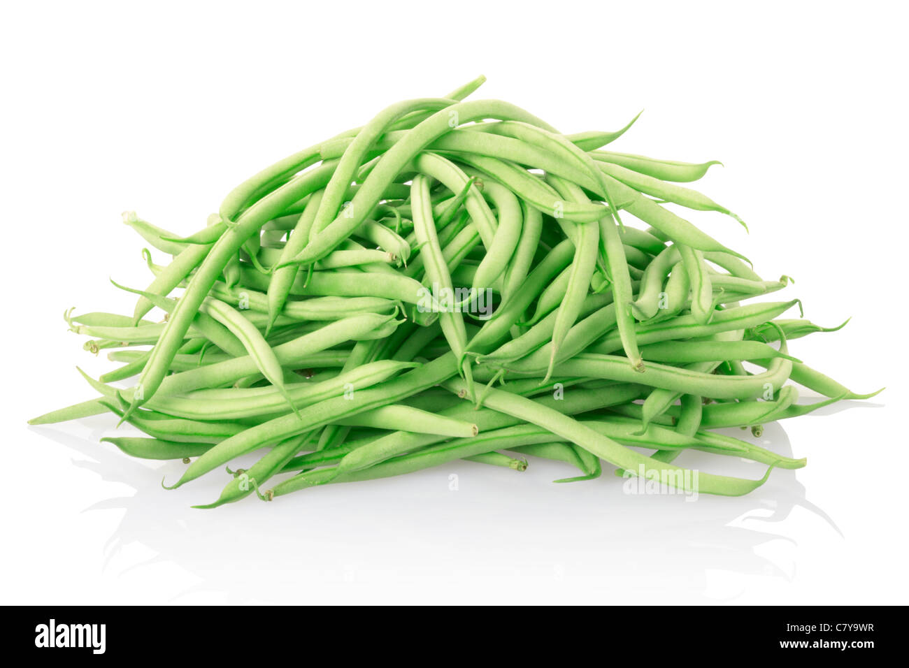 Green beans isolated Stock Photo - Alamy