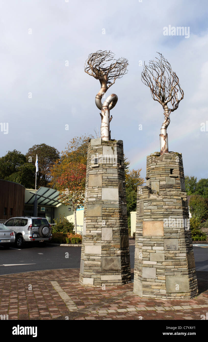 Sculptures in the Irish Town of Westport Stock Photo - Alamy