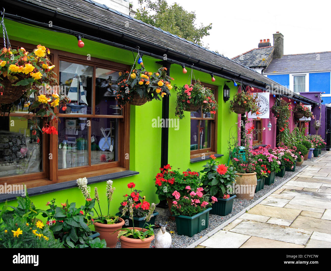 Colourful Shop Fronts Beaumaris Isle of Anglesy North Wales UK United ...