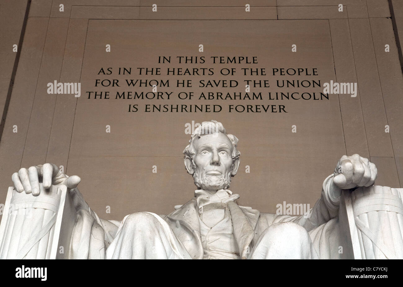 Washington dc lincoln memorial statue abraham hi-res stock photography ...