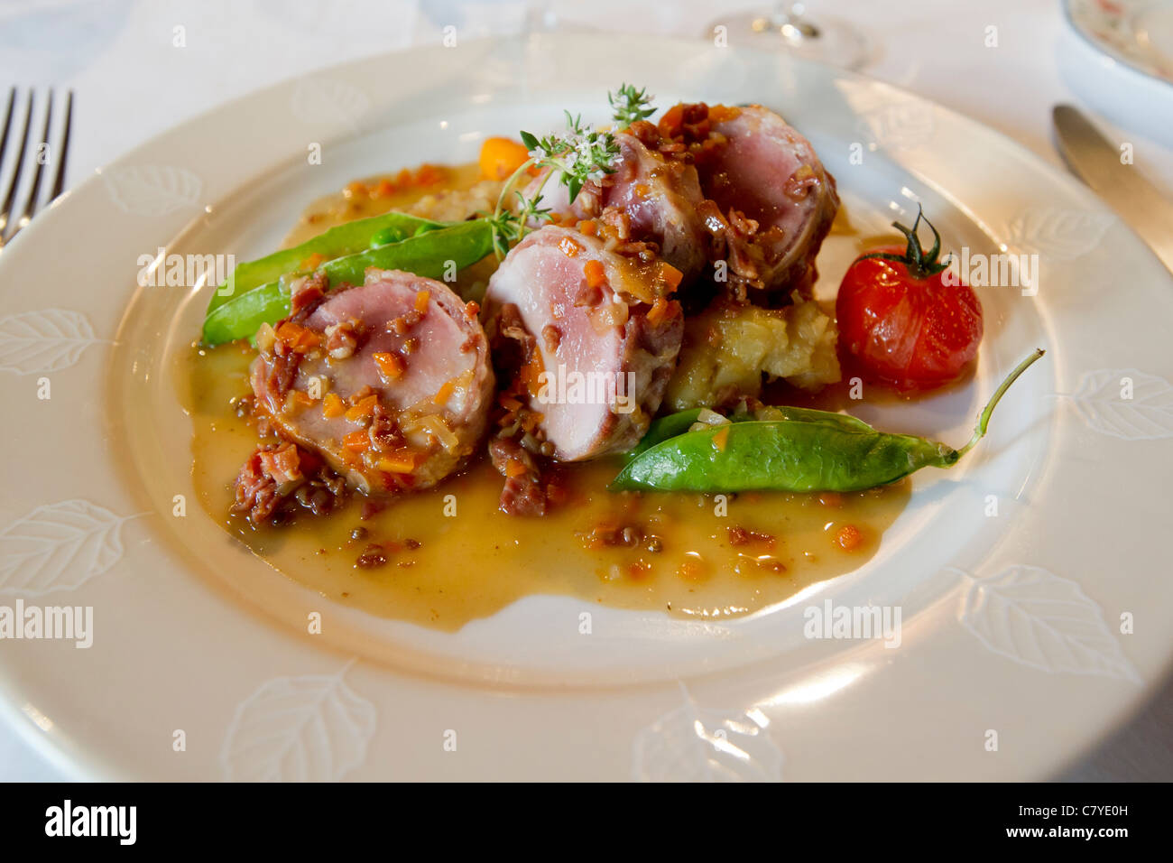 Food presentation in restaurant Stock Photo - Alamy