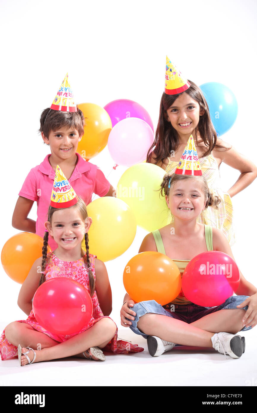 Children having a party Stock Photo - Alamy