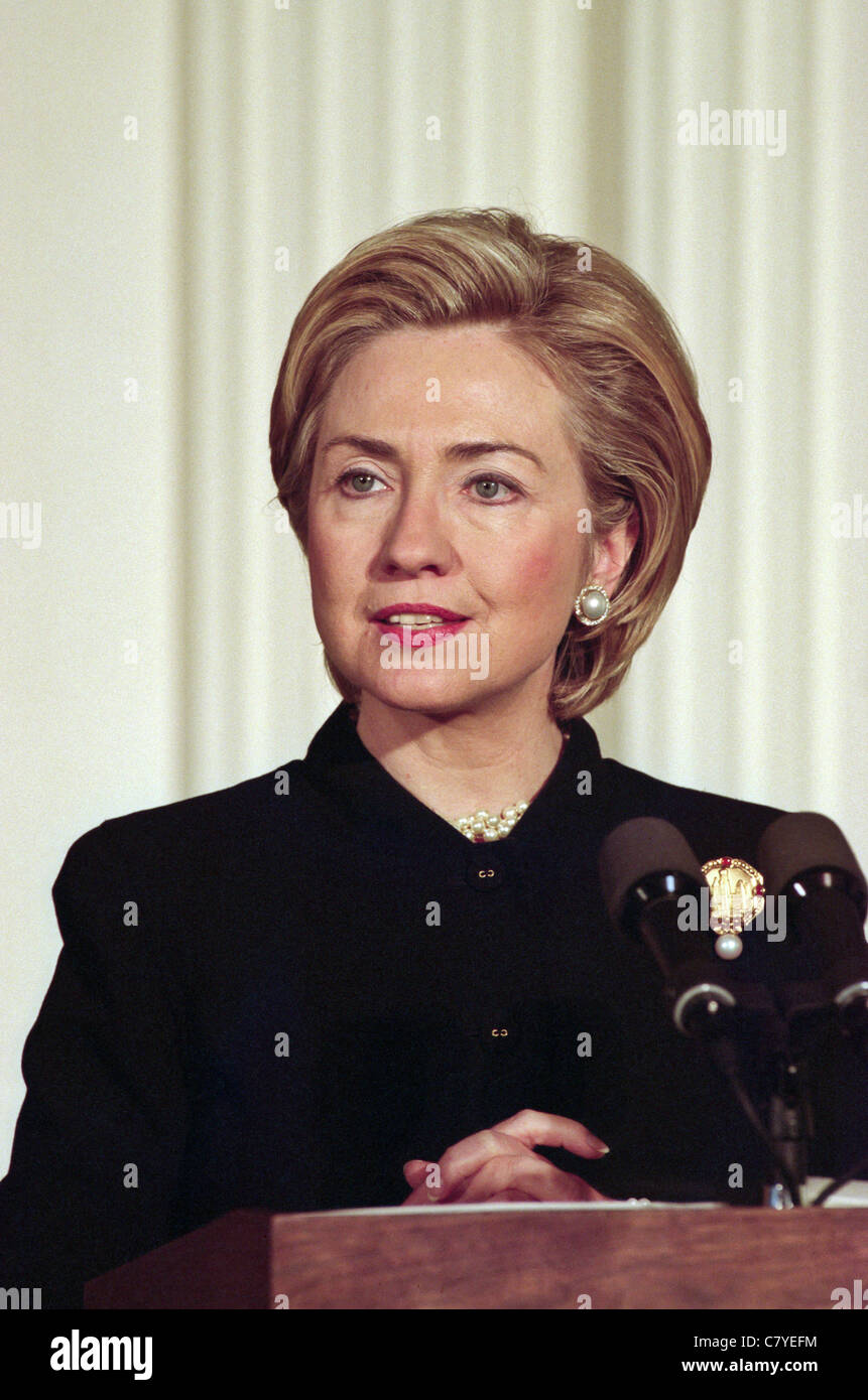 First lady Hillary Clinton during an event at the White House January ...