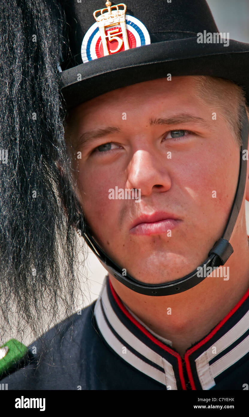 His Majesty the King's Royal Guard at the Royal Palace in Oslo Stock ...