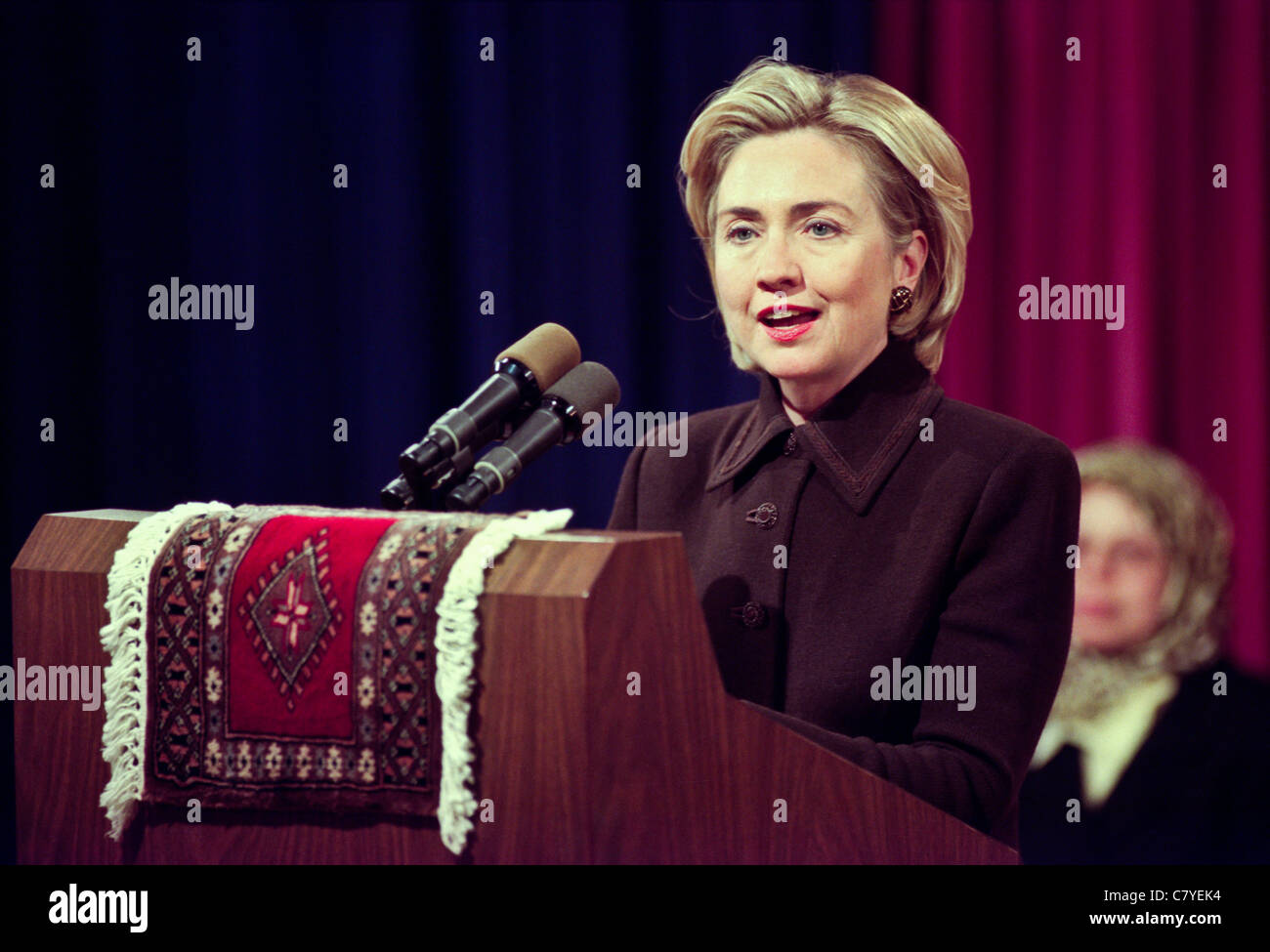 First lady Hillary Rodham Clinton holds an event to mark the festival ...