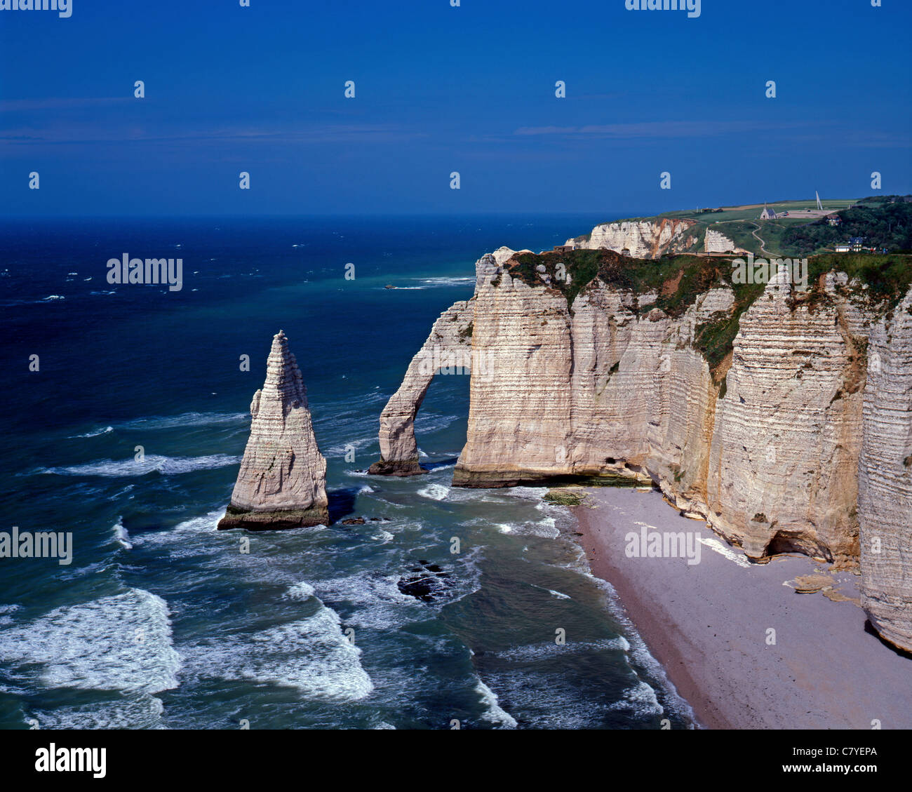 Etretat Cliff, Normandy Coast Stock Photo - Alamy