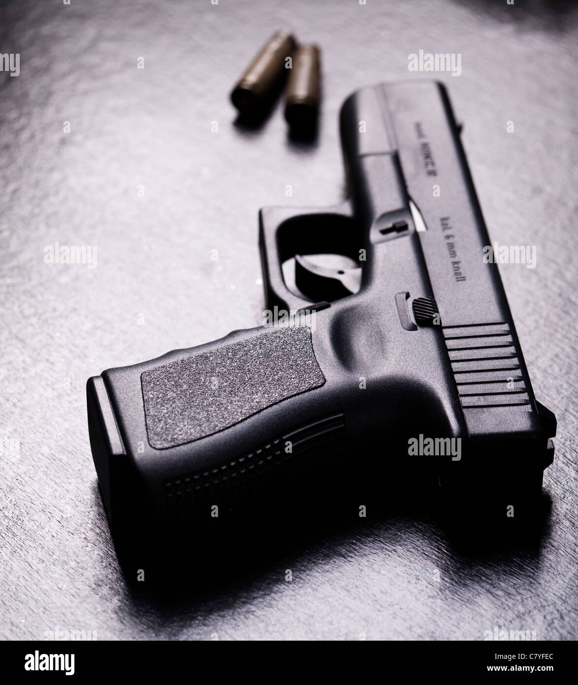 Stainless steel 9mm pistol magazine hi-res stock photography and images ...